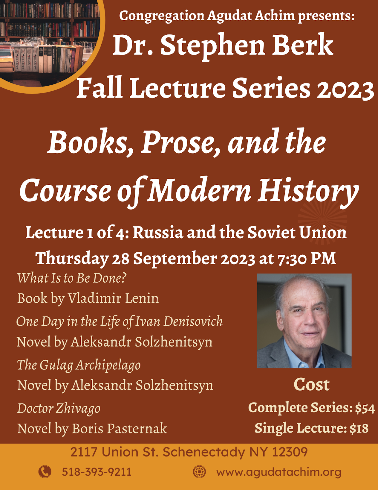 Dr. Stephen Berk Lectures | Congregation Agudat Achim - Conservative ...